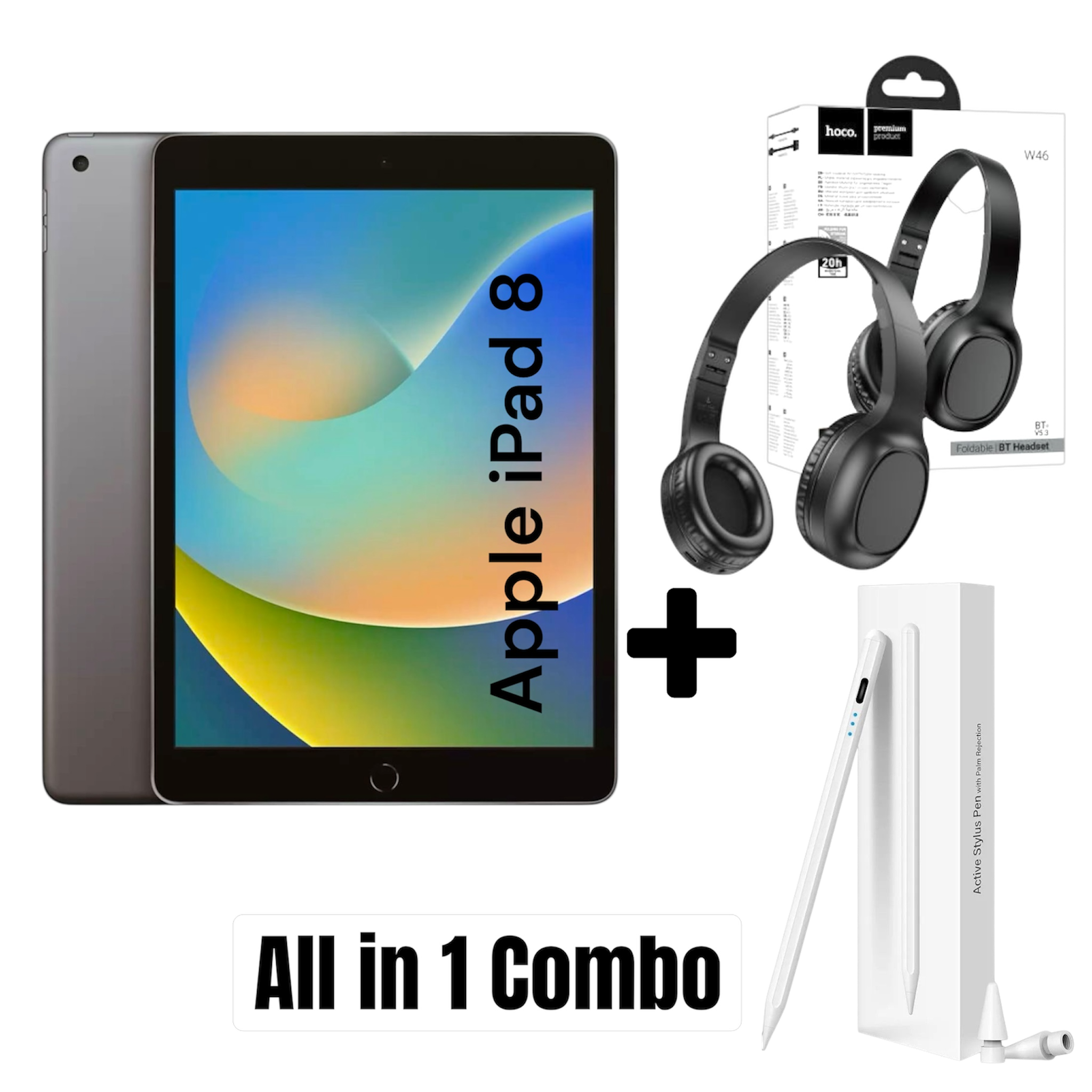 Apple iPad 8 32GB Wi-Fi Space Grey Excellent with (Stylus pencil +Hoco ...